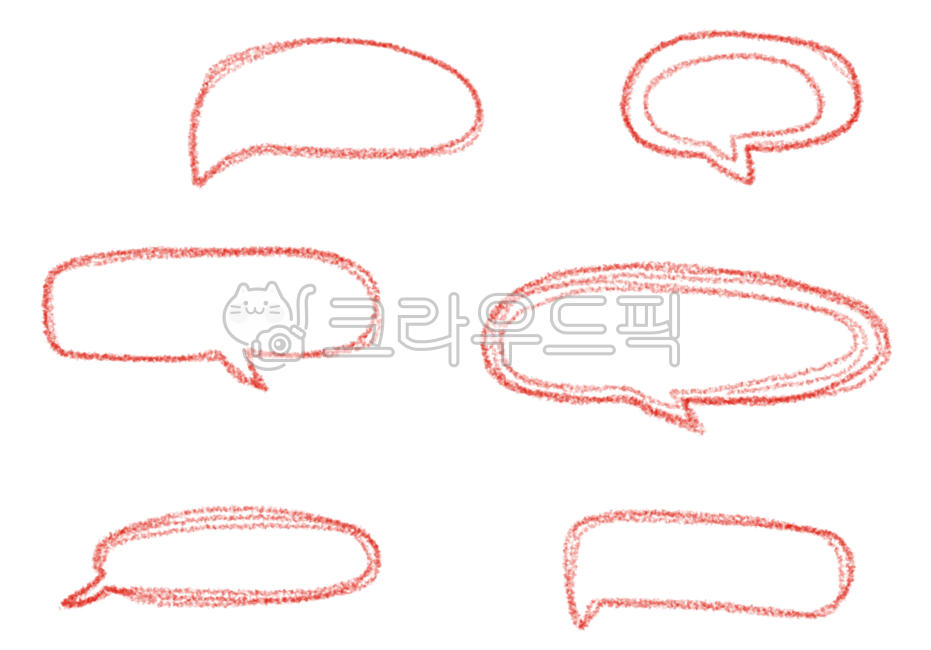 빨간색연필 빨간말풍선 일러스트라인 중요 빨간펜 사진이미지일러스트캘리그라피 윌로우작가