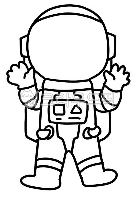 우주비행사, 우주, 비행사, 색칠공부, 일러스트, 사진,이미지,일러스트,캘리그라피 - 핑크하트작가