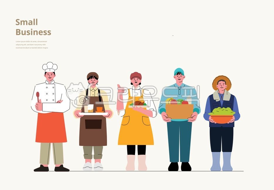 요리사, 종업원, 바리스타, 카페, 아르바이트, 사진,이미지,일러스트,캘리그라피 - 61801 studio작가