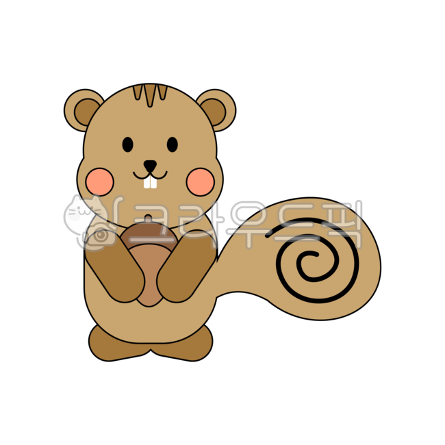 다람쥐, 다람쥐그림, 다람쥐캐릭터, 동물, 가을동물, 사진,이미지,일러스트,캘리그라피 - 바끄미작가