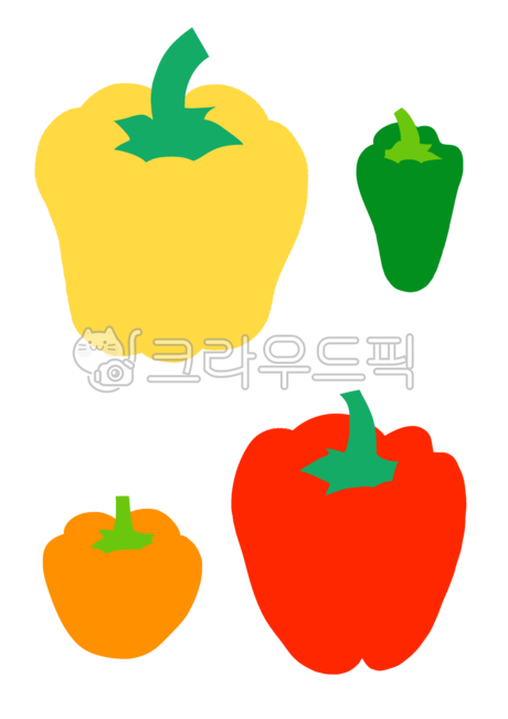 파프리카 채소 파프리카일러스트 파프리카그림 야채 사진이미지일러스트캘리그라피 Good Smile작가