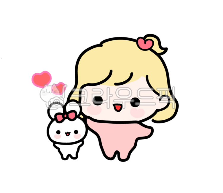 이모티콘, 여자아이, 귀여운, 안녕하세요, 인사, 사진,이미지,일러스트,캘리그라피 - yeondu작가