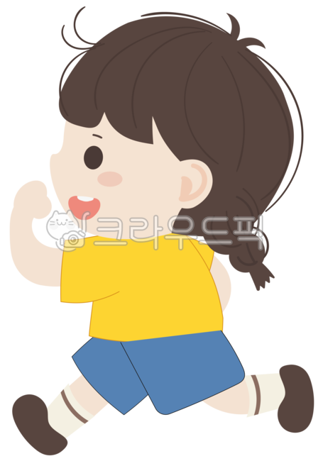어린이, 유아, 아이, 달리기, 뛰는, 사진,이미지,일러스트,캘리그라피 - 뚜뚜14작가