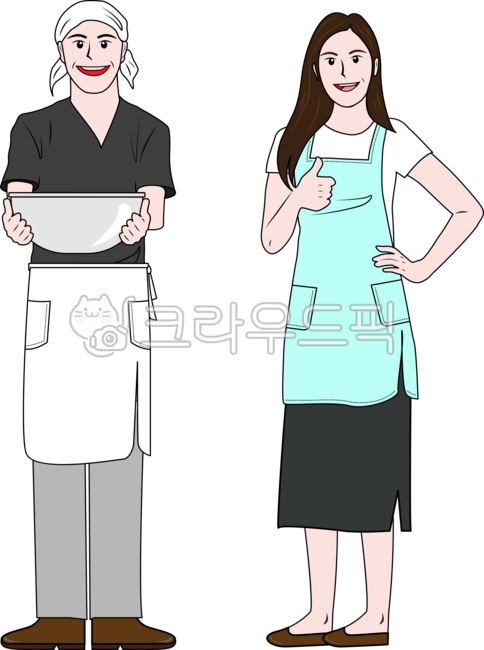 음식점, 식당, 알바, 쉐프, 서빙, 사진,이미지,일러스트,캘리그라피 - 체리맛딸기작가