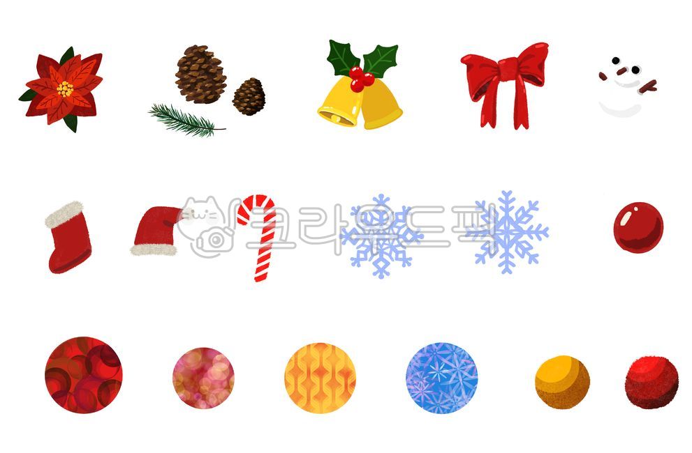 크리스마스, 크리스마스장식, 성탄절, 크리스마스일러스트, 벨, 사진,이미지,일러스트,캘리그라피 - jacha작가