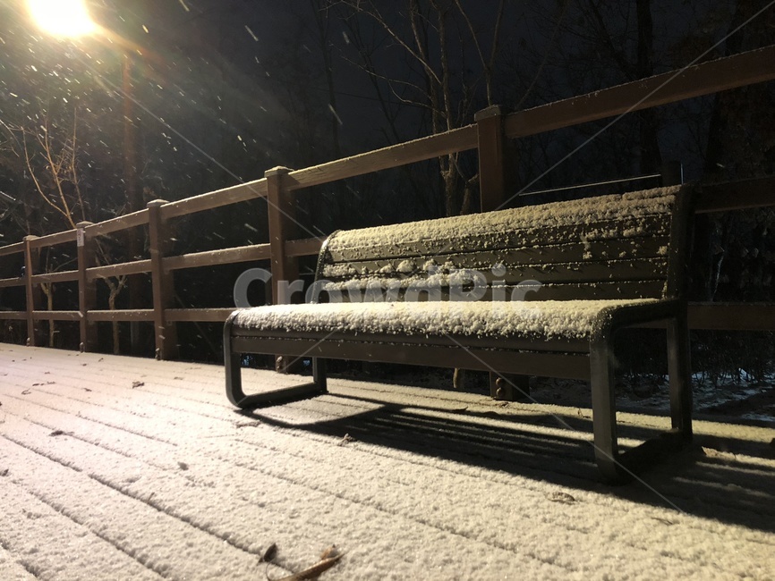 겨울, 눈, 쓸쓸, 벤치, 추움, 사진,이미지,일러스트,캘리그라피 - 셔터작가