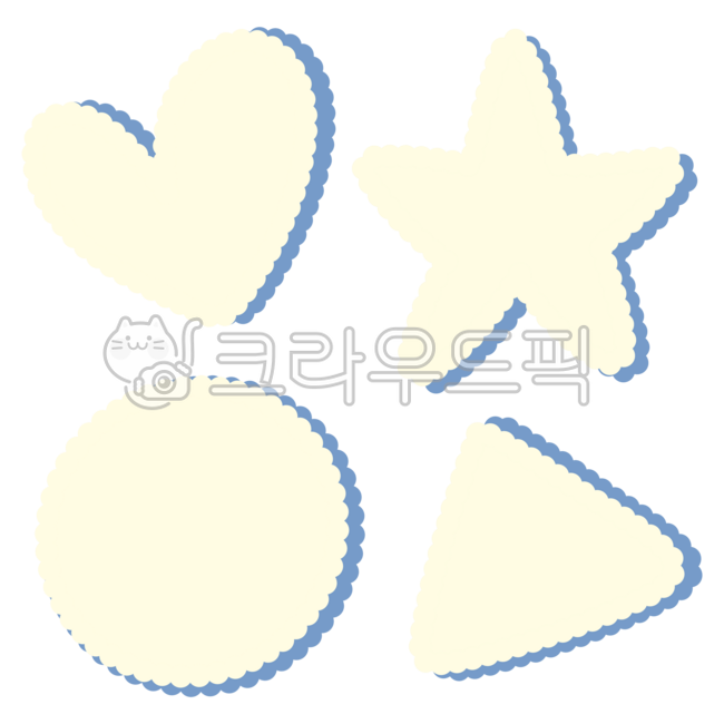 도형, 하트, 별, 세모, 동그라미, 사진,이미지,일러스트,캘리그라피 - MONG GEUR작가