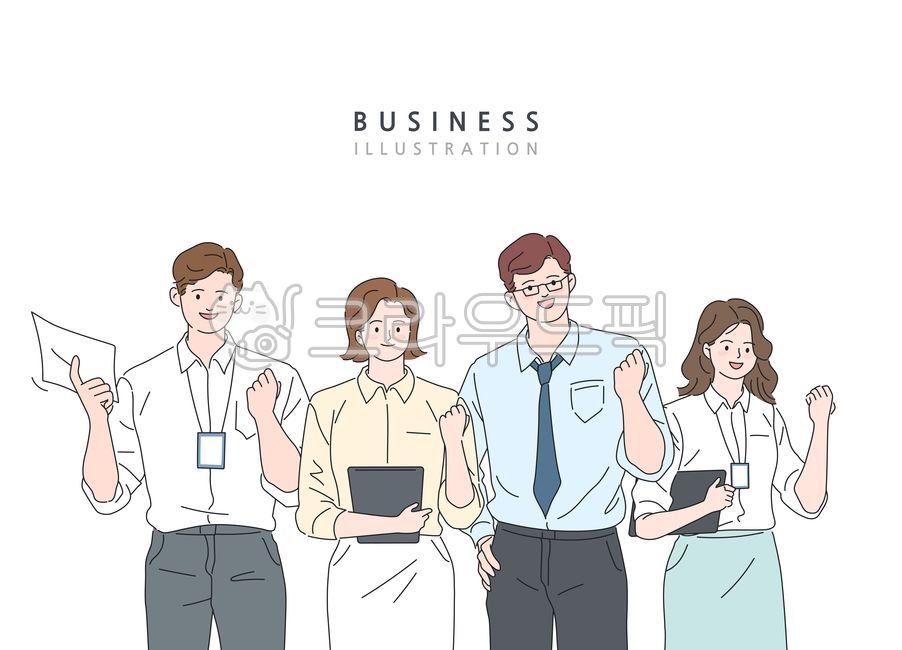 서류, 종이, 협동, 태블릿, 팀원, 사진,이미지,일러스트,캘리그라피 - 자몽 디자인작가