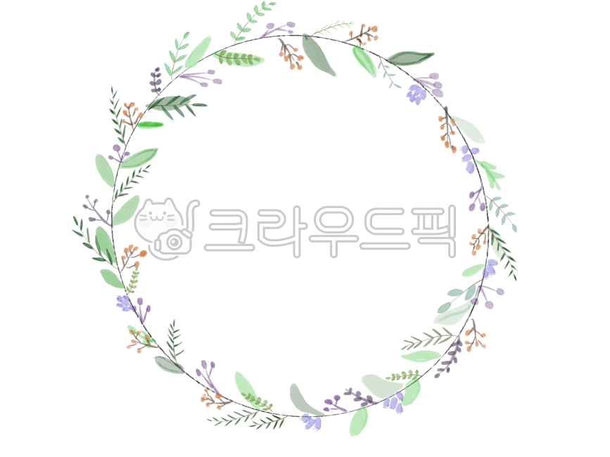 테두리, 식물일러스트, png, png테두리, 원형테두리, 사진,이미지,일러스트,캘리그라피 - juvi작가