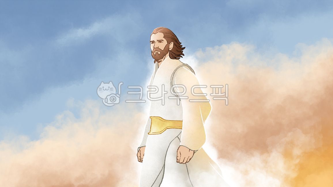 예수님, 그리스도, 영광, 재림, 수염, 사진,이미지,일러스트,캘리그라피 - papasclip작가