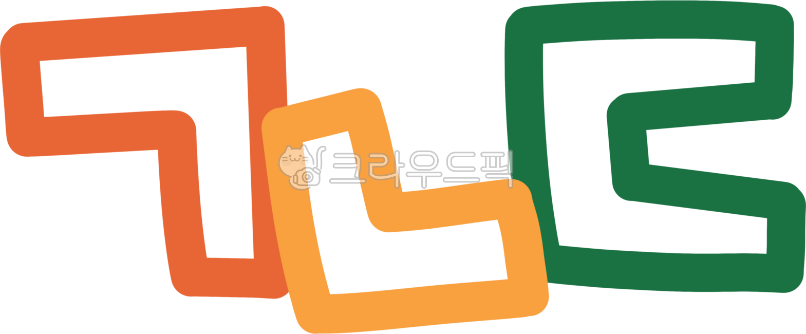 가나다, 한글, 모음, 주황, 노랑, 사진,이미지,일러스트,캘리그라피 - promise_421작가