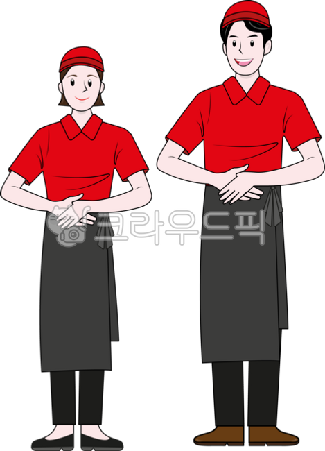 아르바이트생, 알바, 서비스직, 음식점, 서빙, 사진,이미지,일러스트,캘리그라피 - 체리맛딸기작가