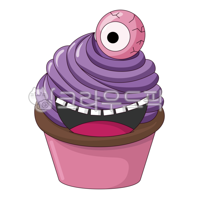 할로윈 컵케익 컵케이크 눈알 안구 사진이미지일러스트캘리그라피 Ya9390작가