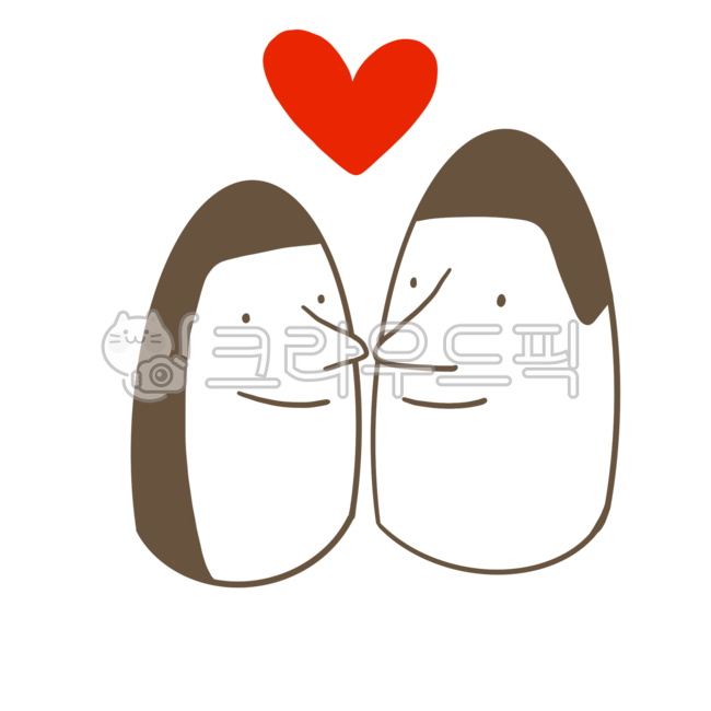 사람일러스트 부부일러스트 커플일러스트 하트일러스트 연인일러스트 사진이미지일러스트캘리그라피 Jungnayo작가