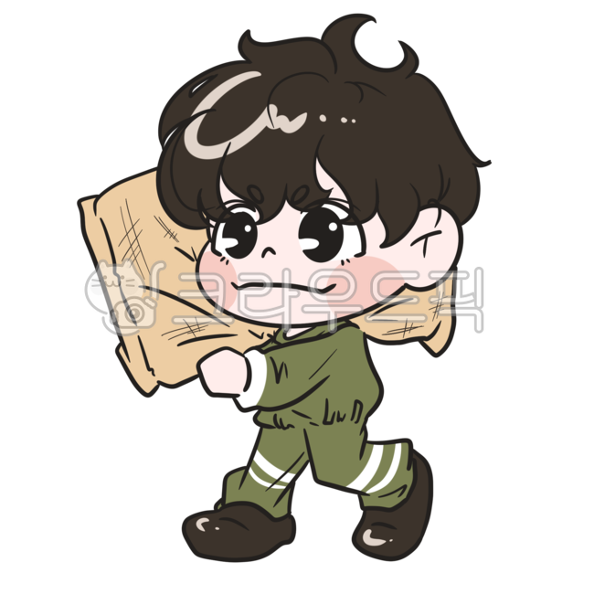 포대, 포대자루, 인물, 캐릭터, 일러스트, 사진,이미지,일러스트,캘리그라피 - MGALAXY작가