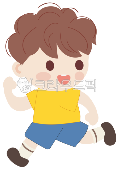 어린이, 유아, 아이, 달리기, 뛰는, 사진,이미지,일러스트,캘리그라피 - 뚜뚜14작가