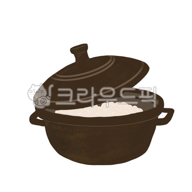밥, 밥일러스트, 음식, 가마솥, 솥밥, 사진,이미지,일러스트,캘리그라피 - Jungnayo작가