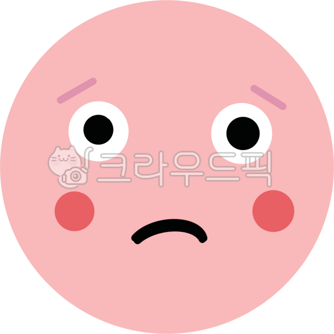 이모티콘, 표정, 파스텔, 울음, 슬픔, 사진,이미지,일러스트,캘리그라피 - 시크쿠키작가