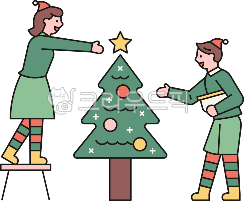 외곽선, 귀여운, 심플, 단순한, 일러스트레이션, 사진,이미지,일러스트,캘리그라피 - 미니와이드작가