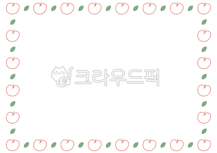 과일, 아이콘, 손그림, 사과, 라인, 사진,이미지,일러스트,캘리그라피 - 이다팔쌈작가