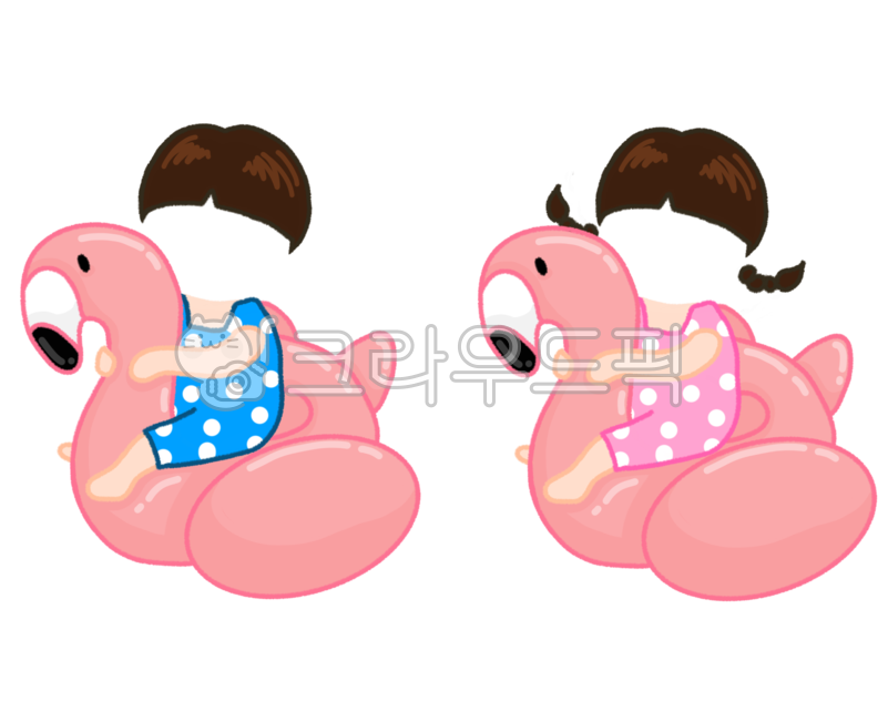 플라밍고, 플라밍고튜브, 어린이튜브, 물놀이, flamingo, 사진,이미지,일러스트,캘리그라피 - NOWLEE작가