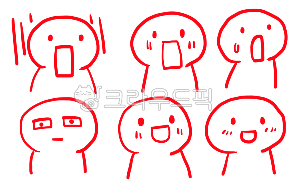 화난얼굴, 화남, 웃음, 놀람, 그림, 사진,이미지,일러스트,캘리그라피 - 풀뿌리작가