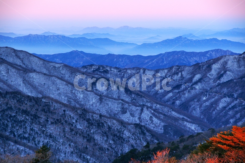 지리산, 산그리매, 능선, 산, 산골짜기, 사진,이미지,일러스트,캘리그라피 - 순딩이작가