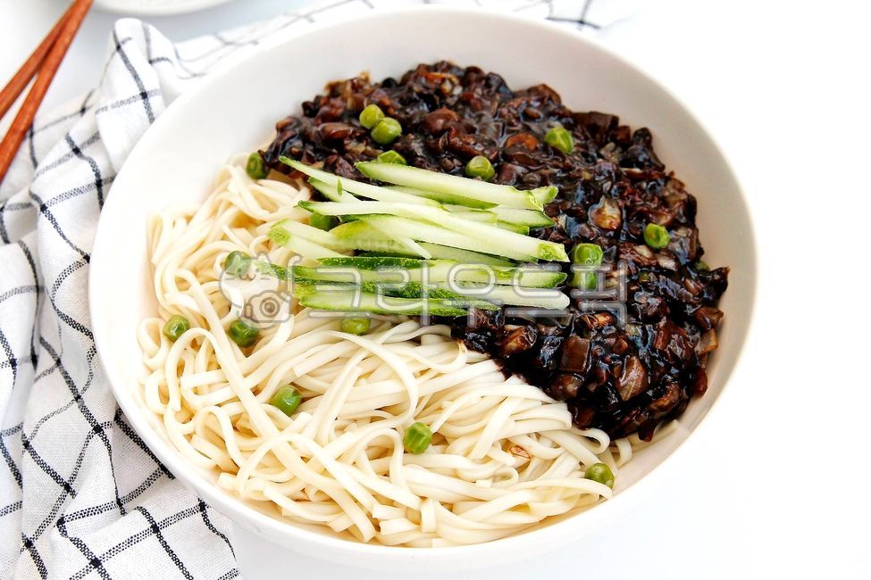 자장면, 간짜장, 음식, 요리, 짜장면, 사진,이미지,일러스트,캘리그라피 - 사탕세알작가