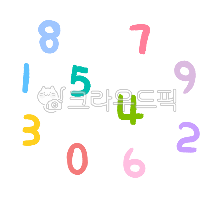 숫자, 넘버, number, numbers, 손글씨, 사진,이미지,일러스트,캘리그라피 - MacaRongRong작가