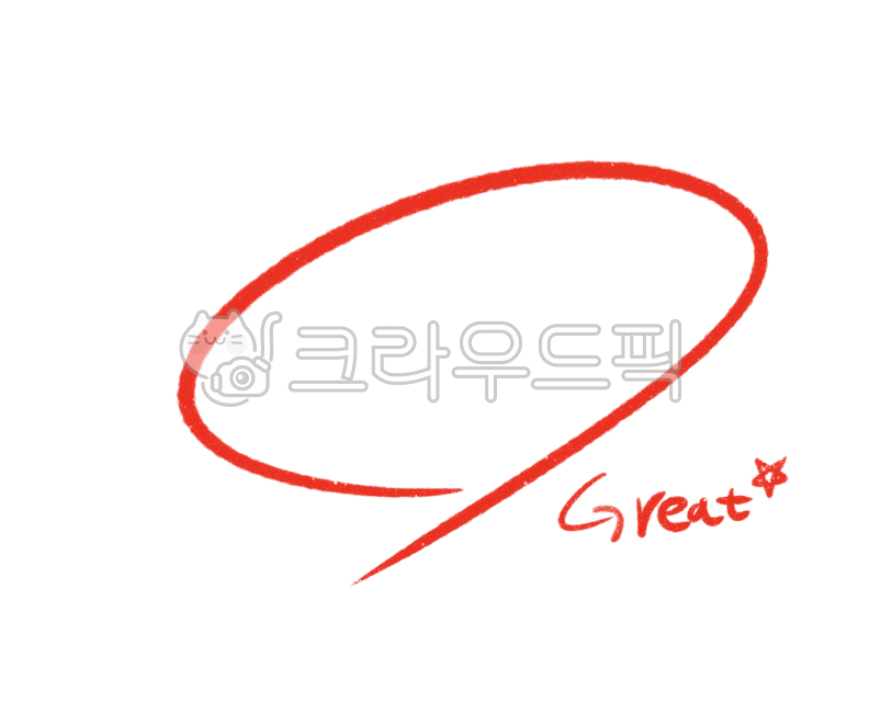 동그라미, 색연필, 빨간펜, 강조, 별표, 사진,이미지,일러스트,캘리그라피 - Precompose작가